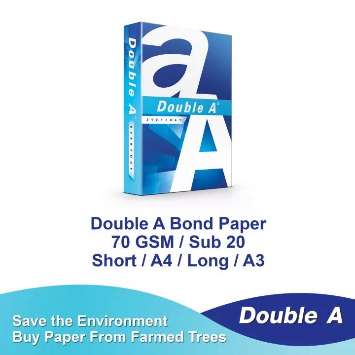 DOUBLE A BONDPAPER (short, long, A4), Hobbies & Toys, Stationary ...