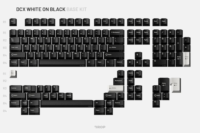Drop DCX White on Black keycaps, Computers & Tech, Parts & Accessories ...