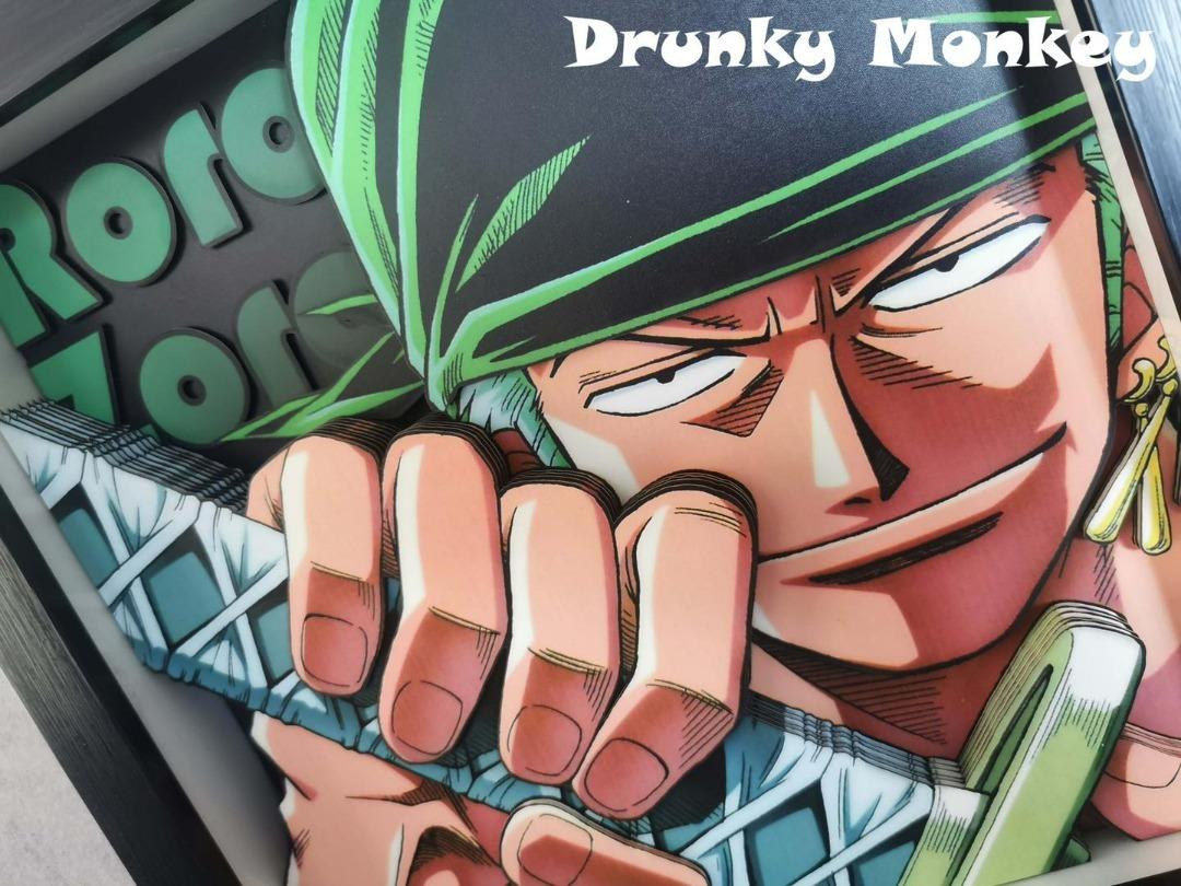 Drunky Monkey - Roronoa Zoro Frame, Hobbies & Toys, Toys & Games on ...