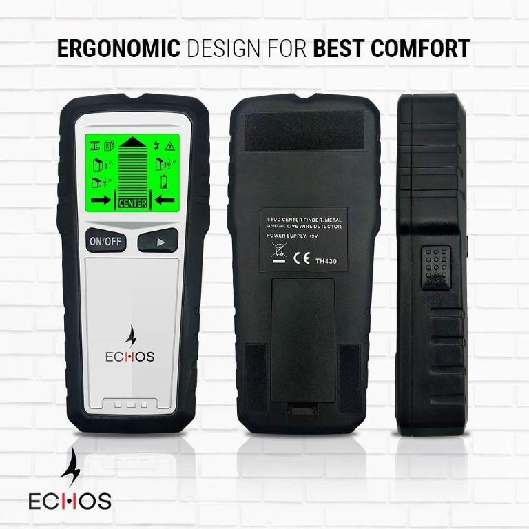 ECHOS (TH430) Stud Finder, Electric Stud Detector, 5-in-1 Mufti ...