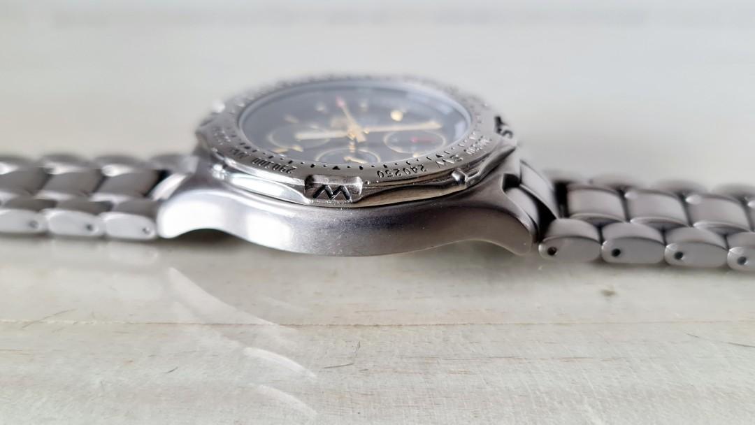 Elgin All Titanium Sailing / Divers Watch - Solar Drive - New Battery ...