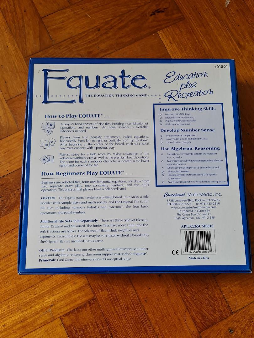 Equate board game, Hobbies & Toys, Toys & Games on Carousell