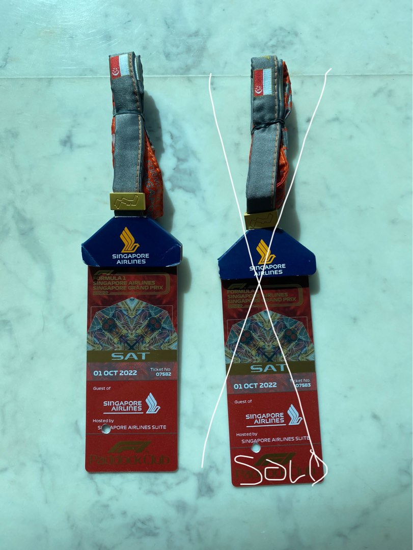 F1 SIA Paddock Club Pass, Hobbies & Toys, Memorabilia & Collectibles ...