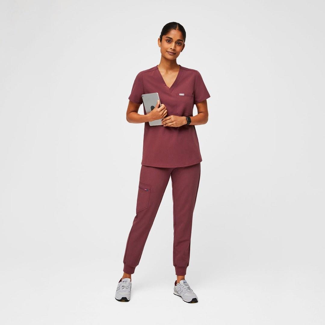 Figs Scrub Set Catarina and Zamora Pre-Order Moss and Dark Cherry ...