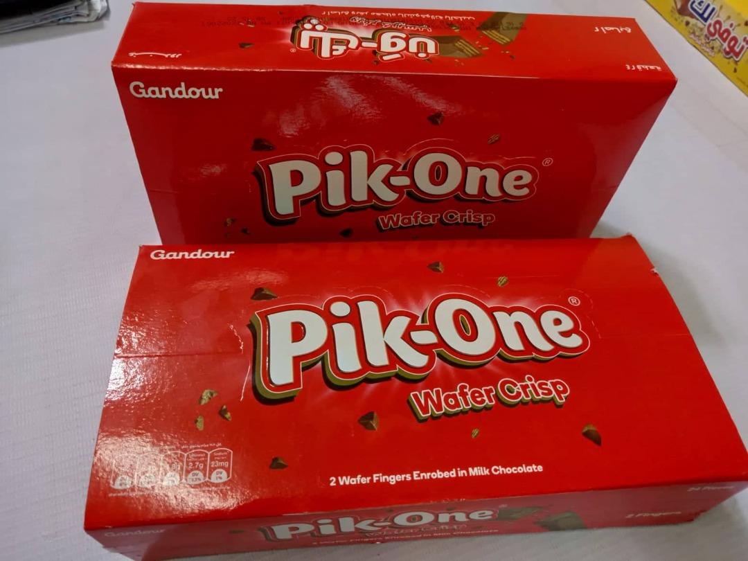 Gandour Pik One Wafer Crisp Chocolate 2 Fingers 15.5g x 24pcs, Food ...