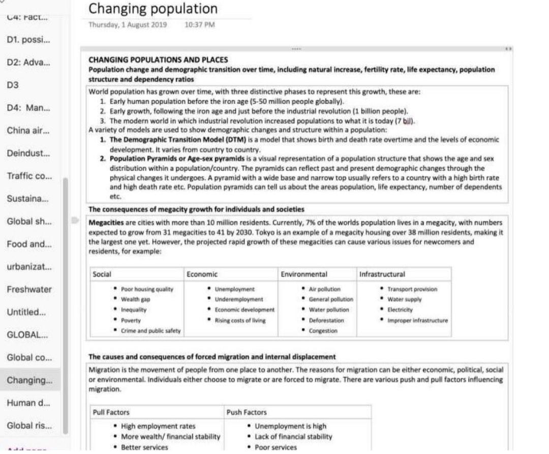GEOGRAPHY IB NOTES, Hobbies & Toys, Books & Magazines, Assessment Books ...