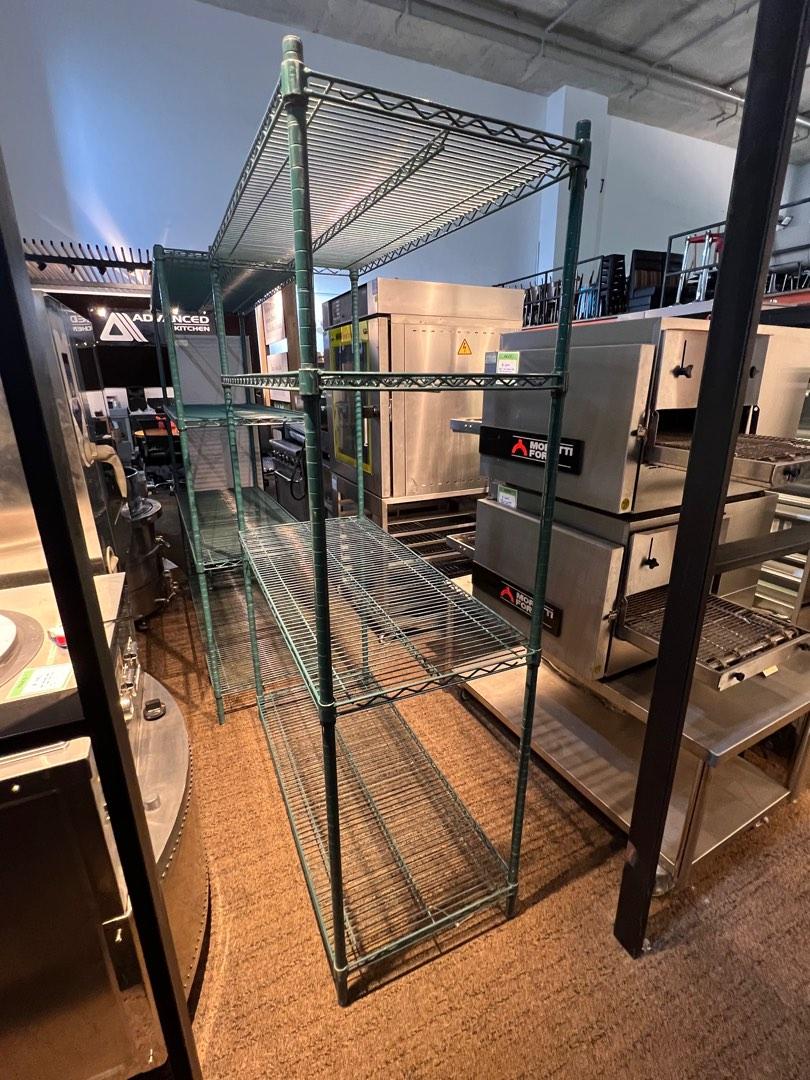 Green Metal Shelvings 4 Tiers Rack/Heavy Duty racks/Commercial Kitchen ...