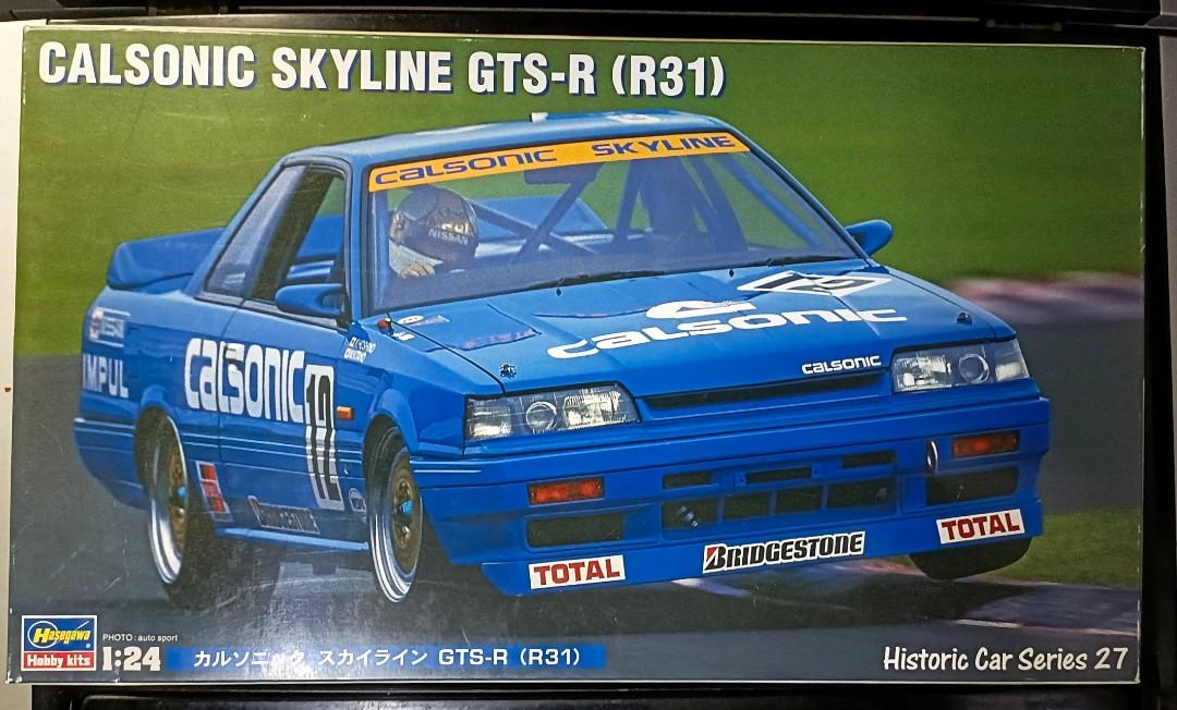 Hasegawa 1/24 Nissan Skyline R31 GTS-R GTR Calsonic group A 賽車模型 n Tamiya fujimi aoshima, 興趣及遊戲 ...