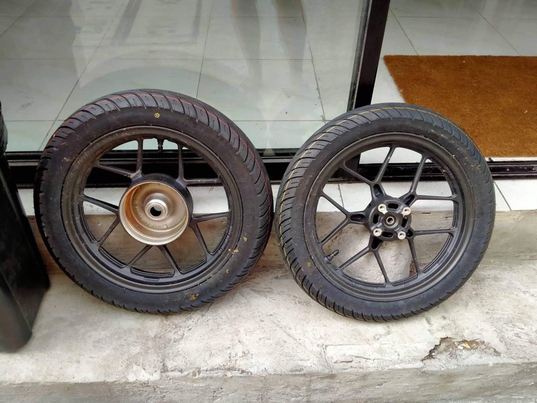 Honda click stock tire/mags 100% thread life, Motorbikes, Motorbike ...