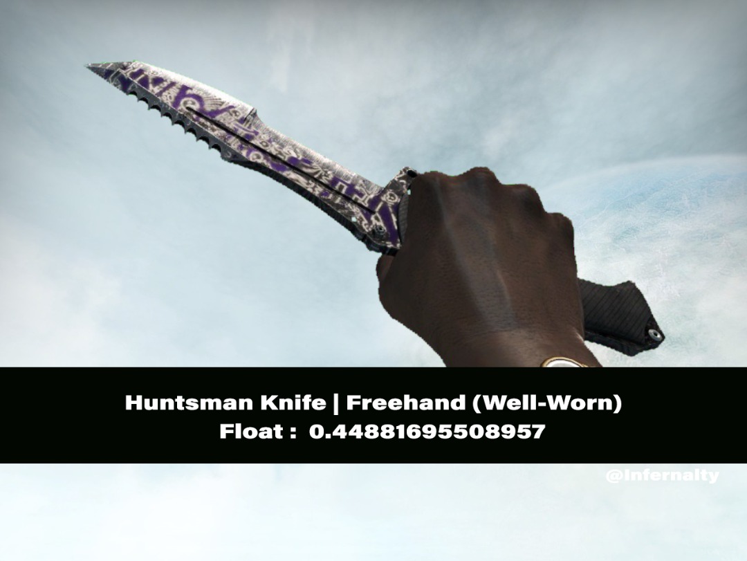Huntsman Knife Freehand WW CSGO SKINS KNIVES, Video Gaming, Gaming Accessories, In-Game Products ...