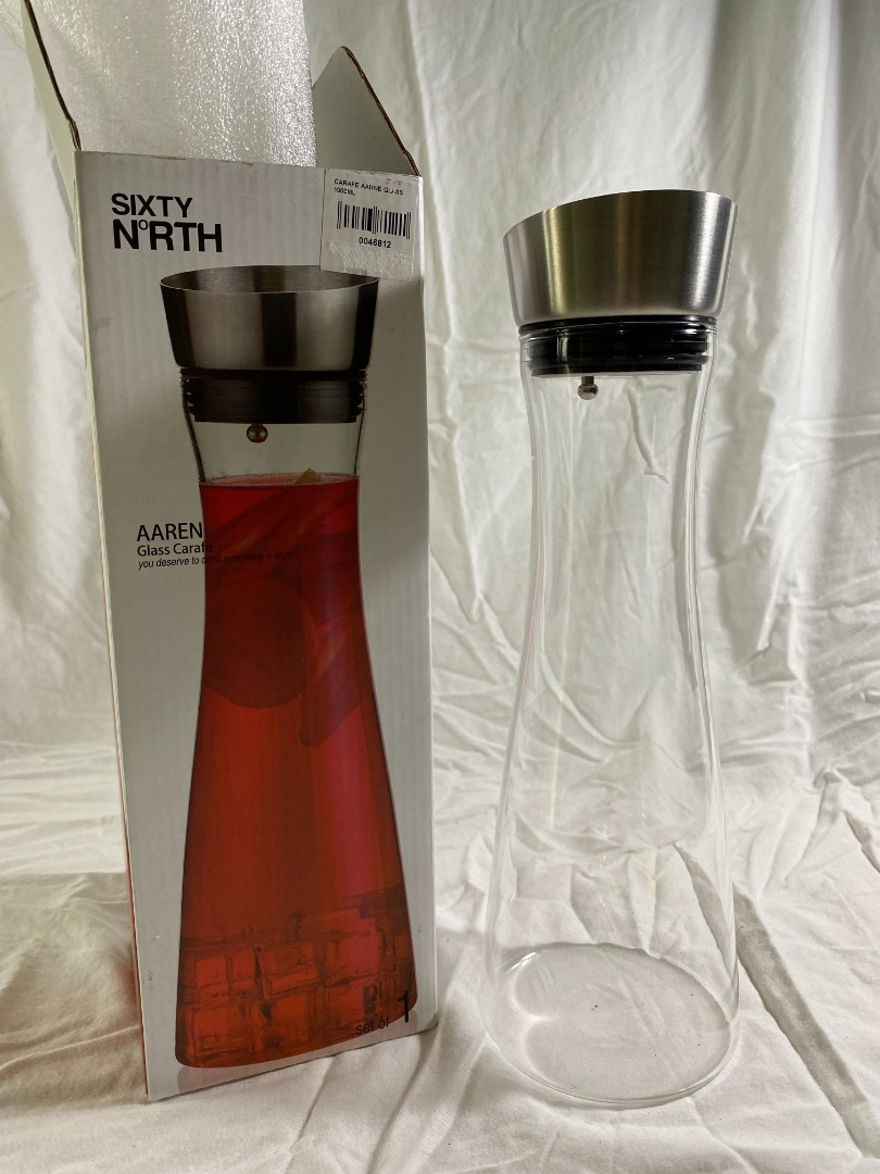 IC-5-211: Sixty North 1L Glass Carafe, Furniture & Home Living ...