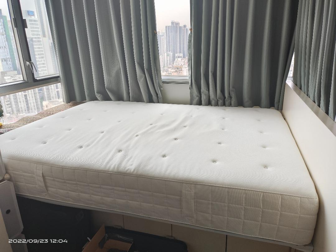 IKEA HYLLESTAD Pocket sprung mattress, 傢俬＆家居, 傢俬, 床架及床褥 - Carousell