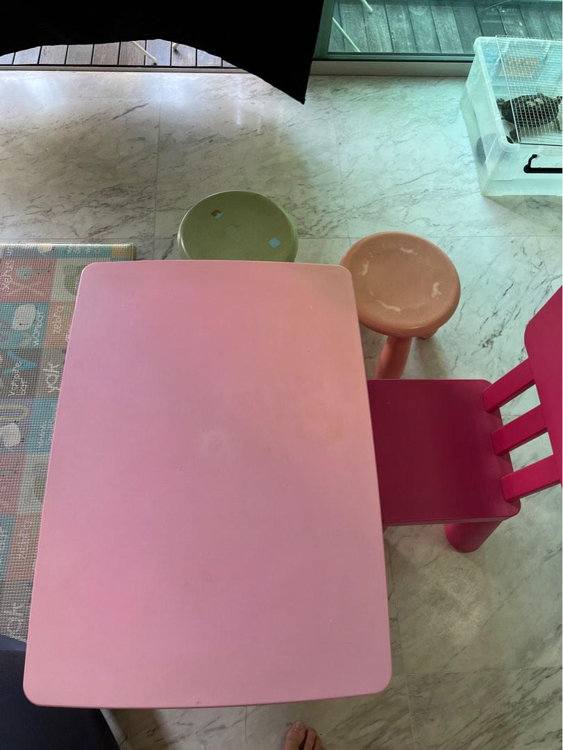 IKEA Mammut table + 3 free chairs, Babies & Kids, Baby Nursery & Kids ...