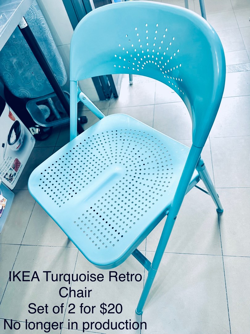 IKEA Turquoise Chair, Furniture & Home Living, Furniture, Chairs on ...