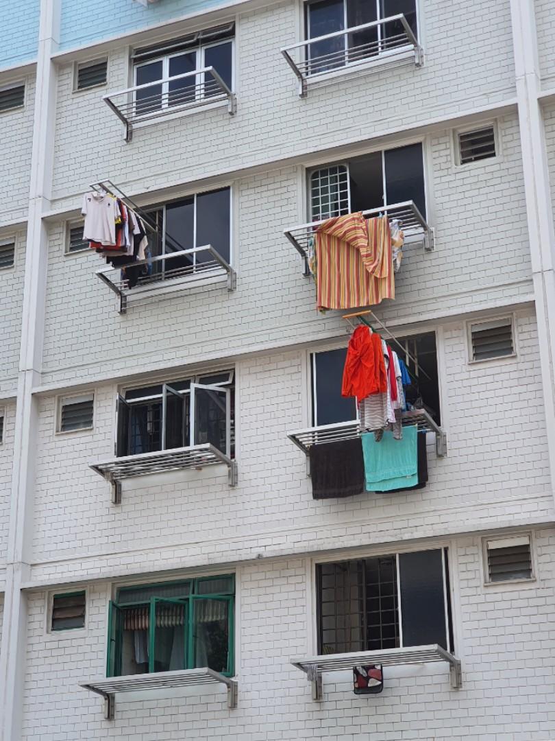 Indoor and Outdoor Laundry Rack in Resale HDB, Furniture & Home Living ...