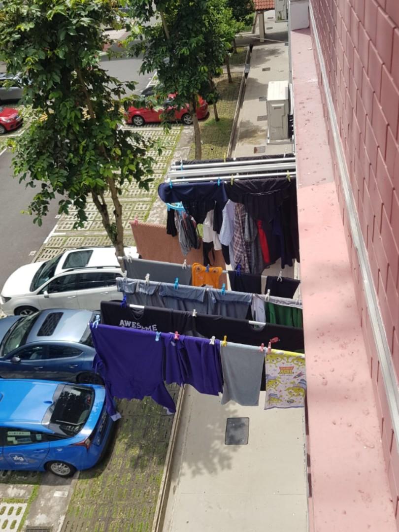 Indoor and Outdoor Laundry Rack for Resale HDB, Furniture & Home Living ...