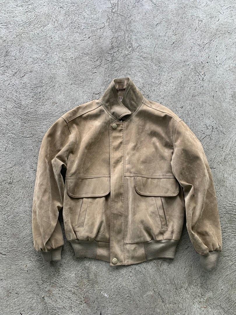 Italian textile group suede bomber jacket, Women's Fashion, Coats ...