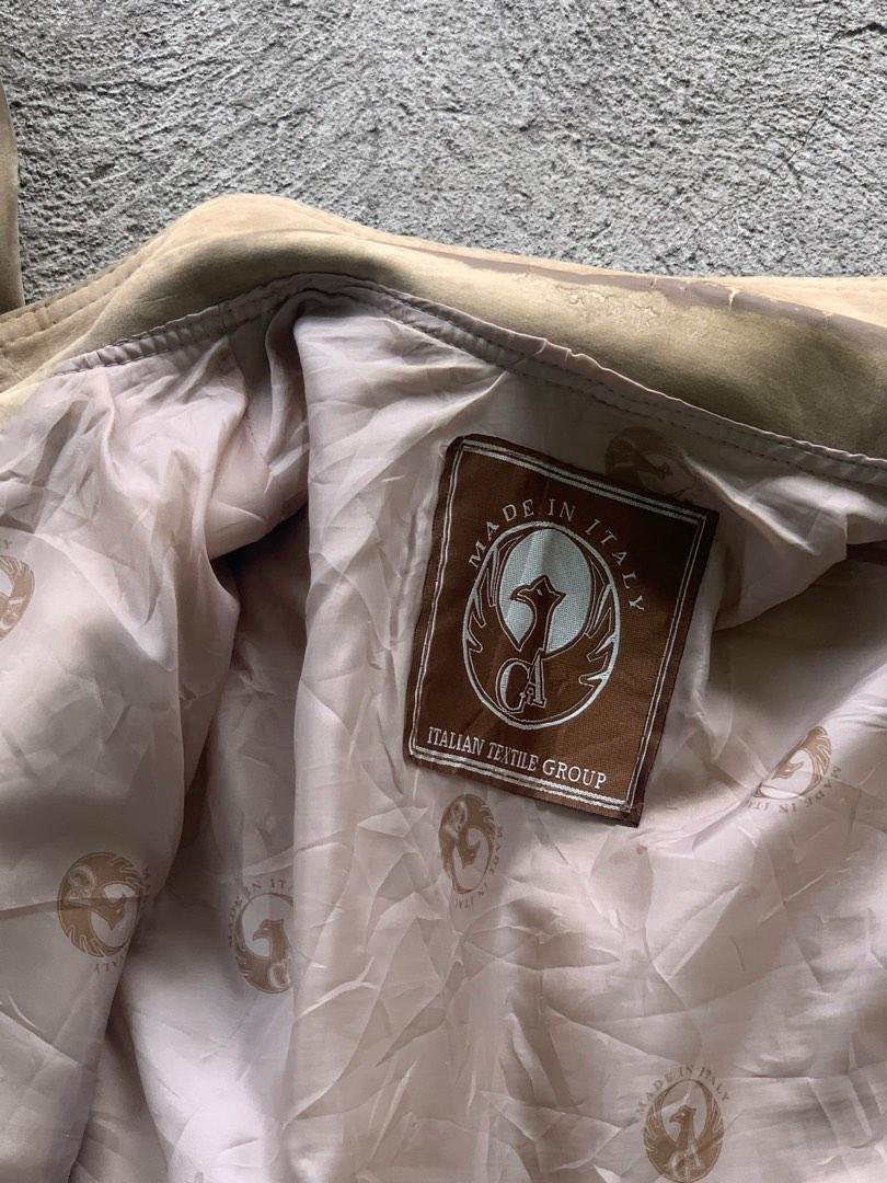 Italian textile group suede bomber jacket, Women's Fashion, Coats ...