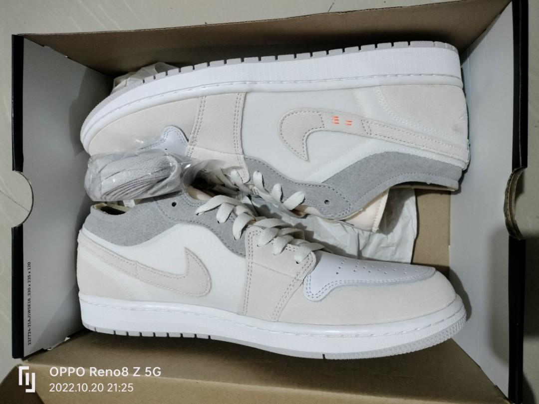 J1 low inside out white, Men's Fashion, Footwear, Sneakers on Carousell
