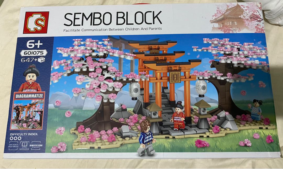 Jap shrine Sakura building block lego, Hobbies & Toys, Toys & Games on ...