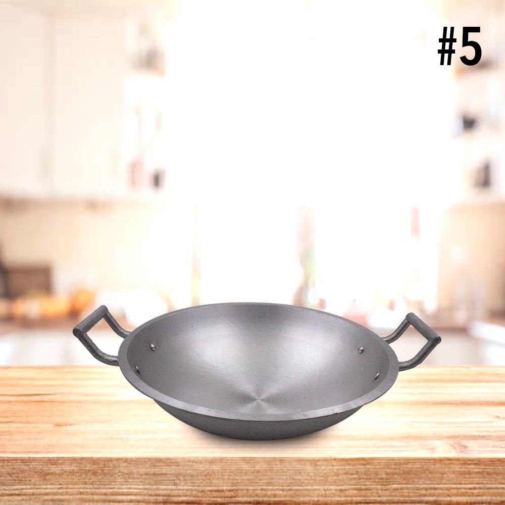 Kawali Frying Pan With Double Handle Kawali D/H #3 #5, Furniture & Home ...