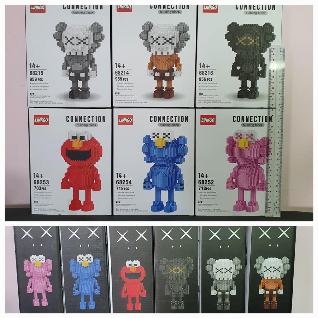Kaws bricks Lego bricks bearbrick elmo, Hobbies & Toys, Toys & Games on ...