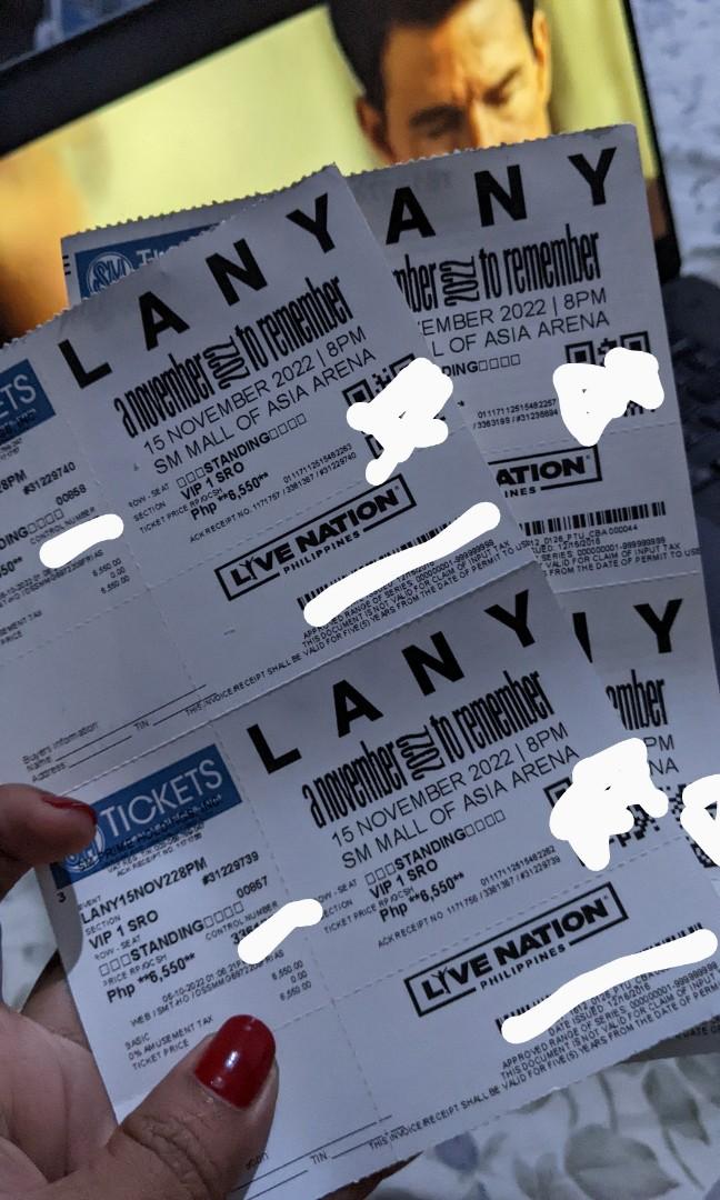 Lany VIP concert ticket, Tickets & Vouchers, Event Tickets on Carousell