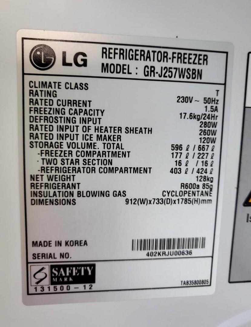 LG Mega Fridge with Full Features, TV & Home Appliances, Kitchen ...