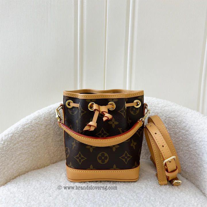 LV Nano Noe in Monogram Canvas GHW, Luxury, Bags & Wallets on Carousell