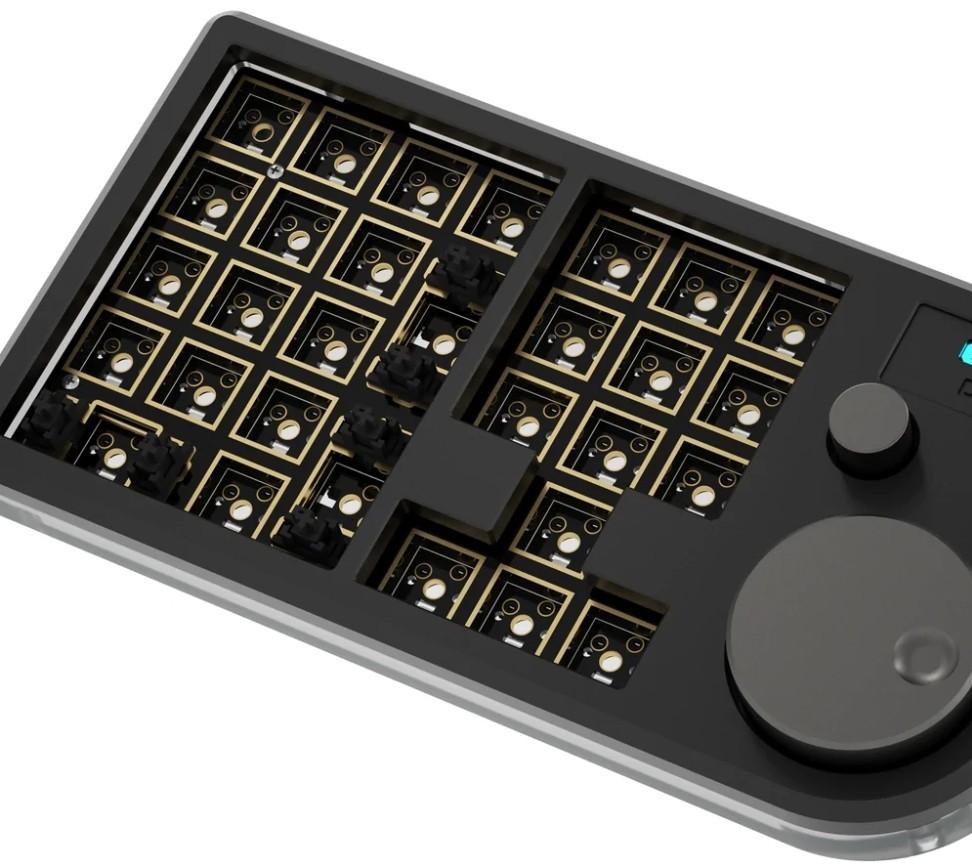 [DOIO KB30-01] 30-key, 3-knob Designer Keyboard, Macropad with Hub ...