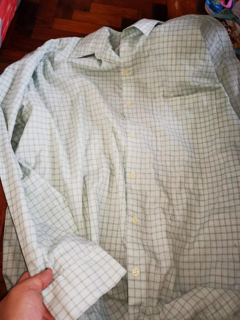 Mens Main st polo large mint green checkered, Men's Fashion, Tops ...