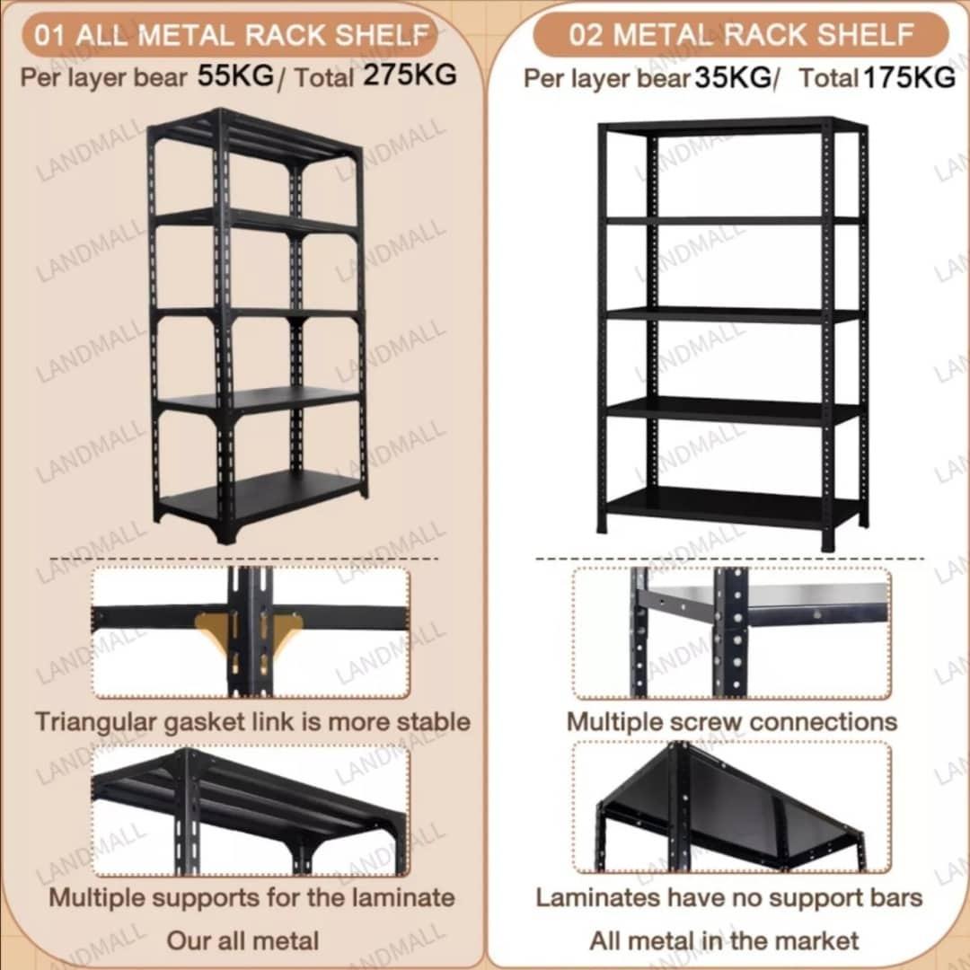 Metal Rack Shelf 5 Layers, Furniture & Home Living, Furniture, Shelves ...