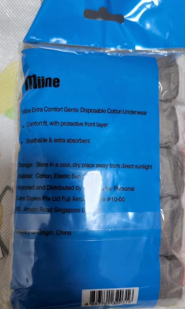 Miine disposable underwear for men, Kplass cough relief patches, Flexi ...