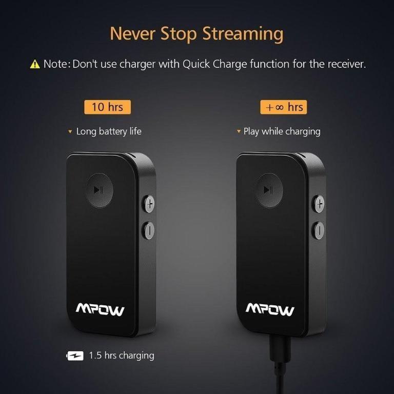Mpow Bluetooth Music Receiver Streambot Mini (MPBH044DB), Audio, Other ...