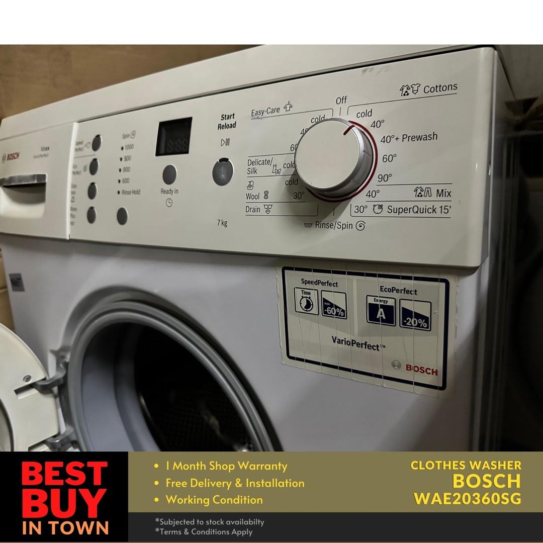 MUST BUY! BOSCH 7KG Front-Loader Washing Machine WAE20360SG (90657), TV ...