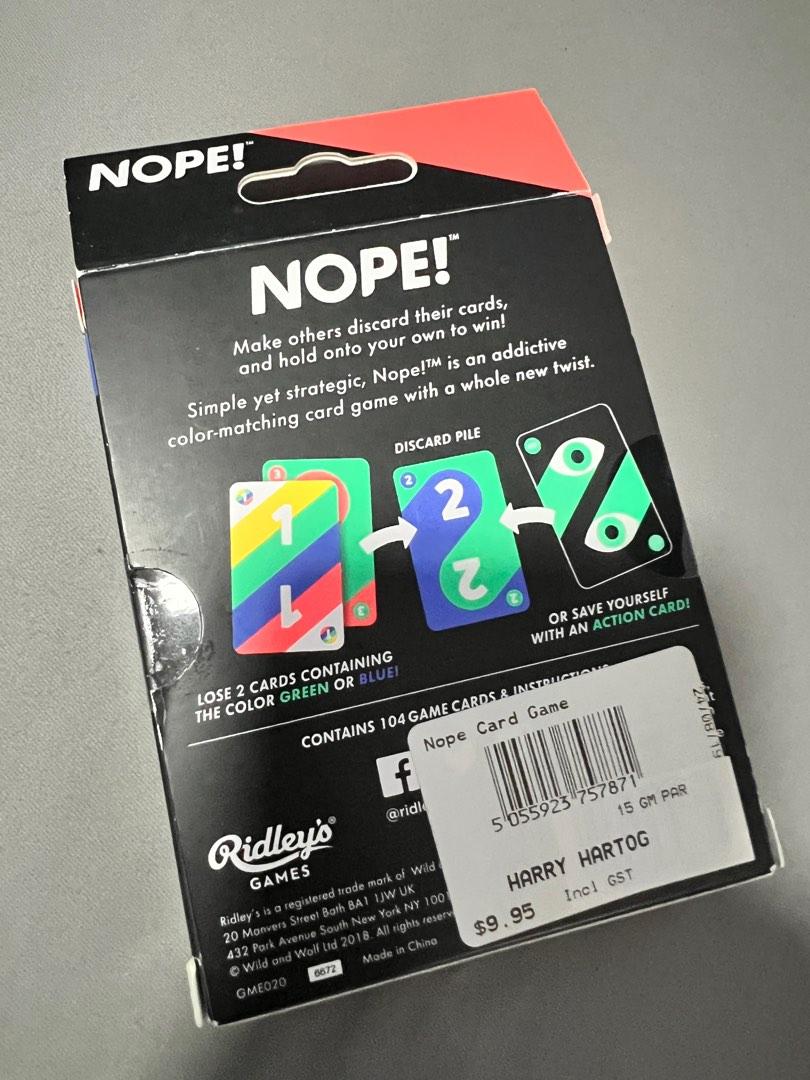 NOPE! Card Game, Hobbies & Toys, Toys & Games on Carousell