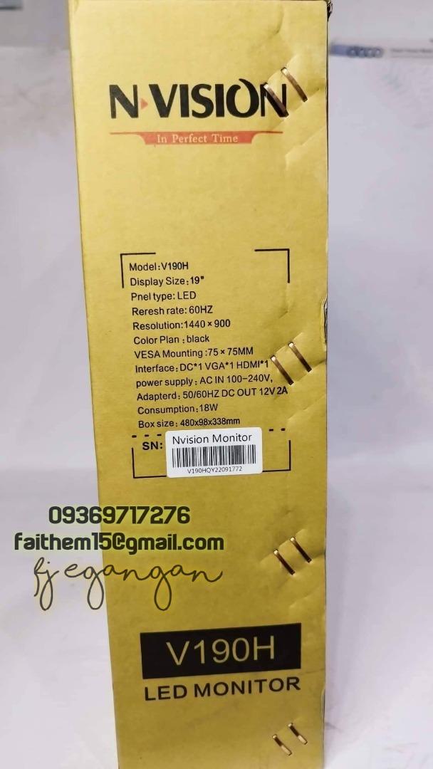 Nvision V190H 19" LED Monitor, Computers & Tech, Parts & Accessories ...