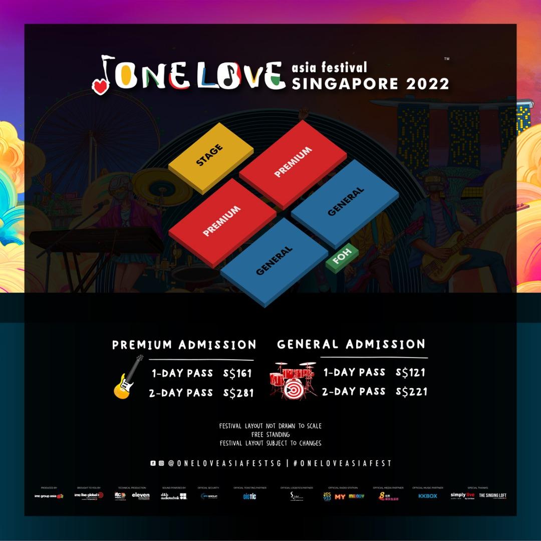 One Love Asia Festival Singapore 2022 DAY 1 General Admission (ONLY FOUR TICKETS LEFT), Tickets ...