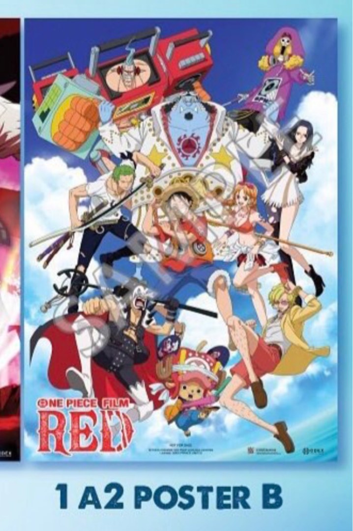 OP One Piece Film Red Movie Poster A2, Hobbies & Toys, Toys & Games on ...