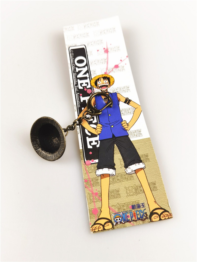 Original Toei One Piece Weapon Keychain One Piece Keychain Luffy hat ...