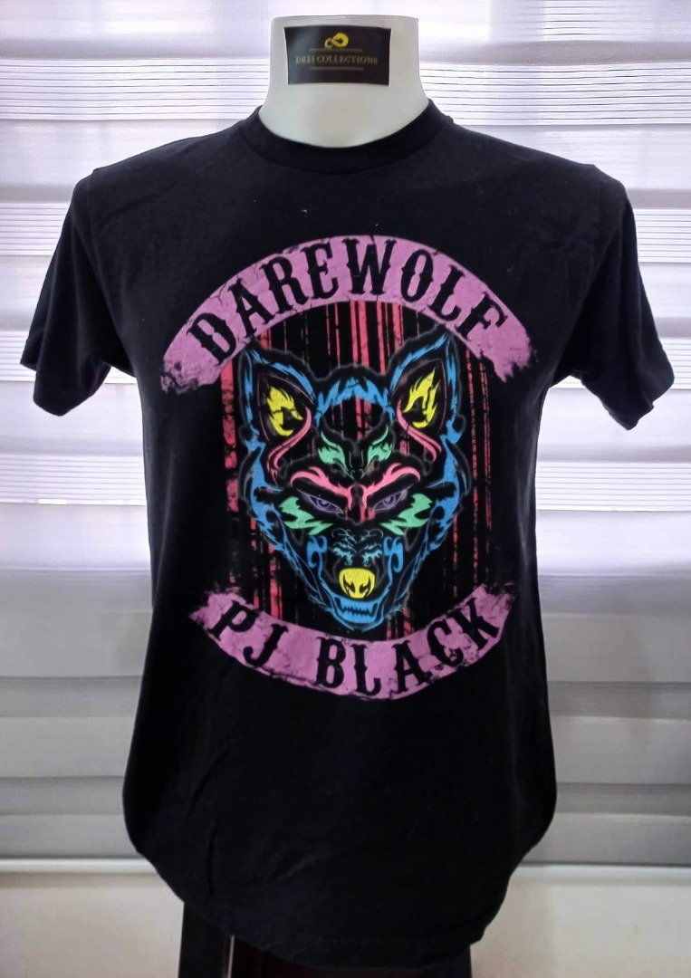 PJ Black "Darewolf" - Wrestling shirt / tee, Men's Fashion, Tops & Sets, Tshirts & Polo Shirts ...