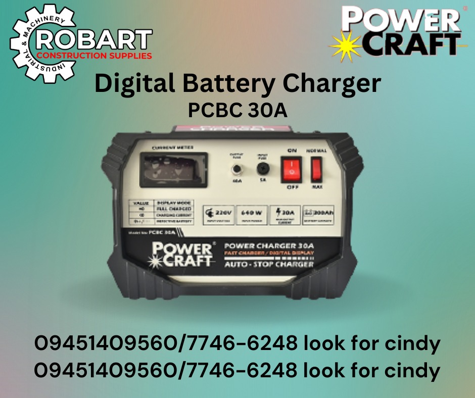 "Powercraft" Digital Battery Charger PCBC 30A, Commercial & Industrial, Construction & Building ...