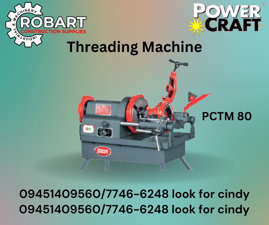 "Powercraft" Threading Machine PCTM 80 1/2"-3", Commercial & Industrial ...