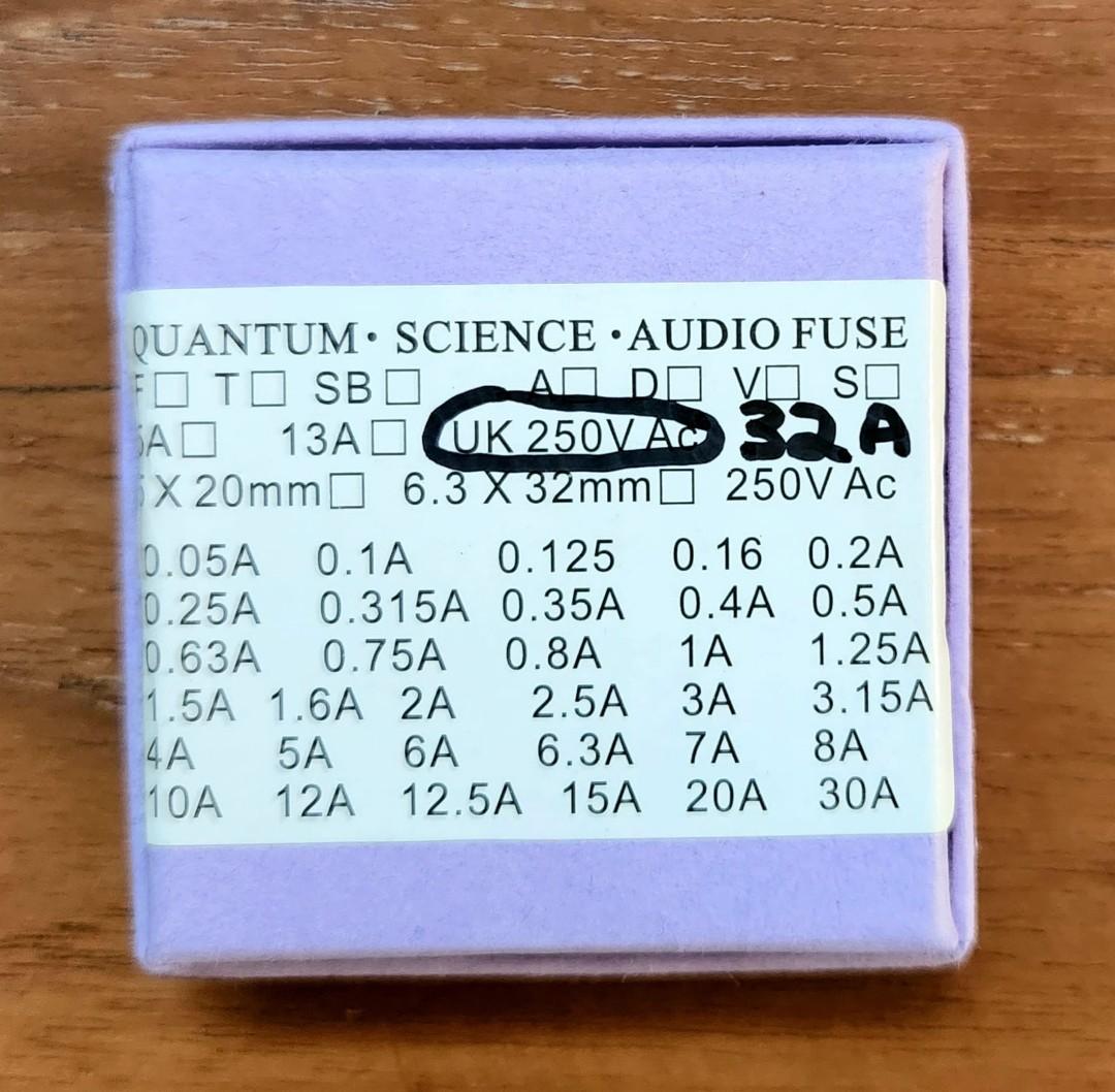 Quantum Science Audio 10mm/38mm Violet MCB Cartridge Fuse, Audio, Other ...