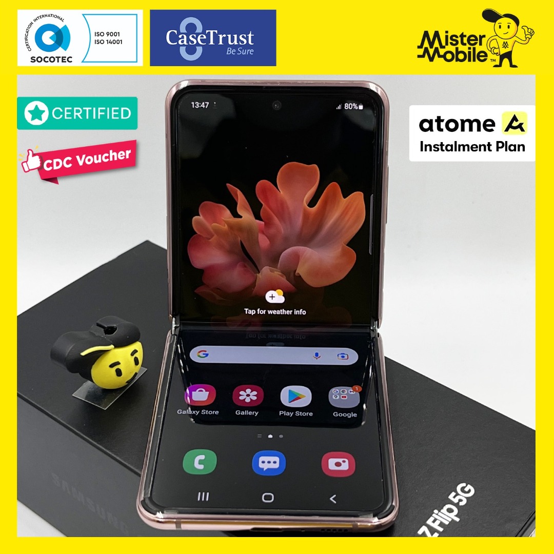 Samsung Galaxy Z Flip 5G 256 256GB Bronze Local Used Set, Mobile Phones ...