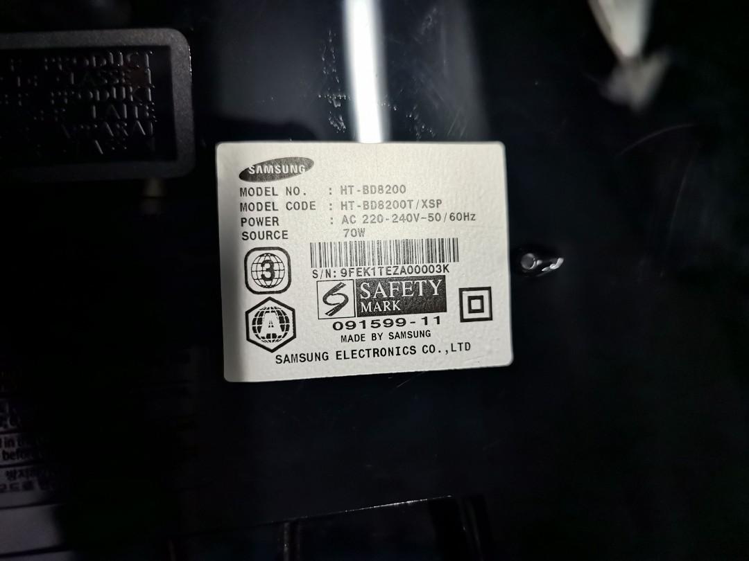 Samsung HTBD8200 (HT-BD8200), Audio, Soundbars, Speakers & Amplifiers ...