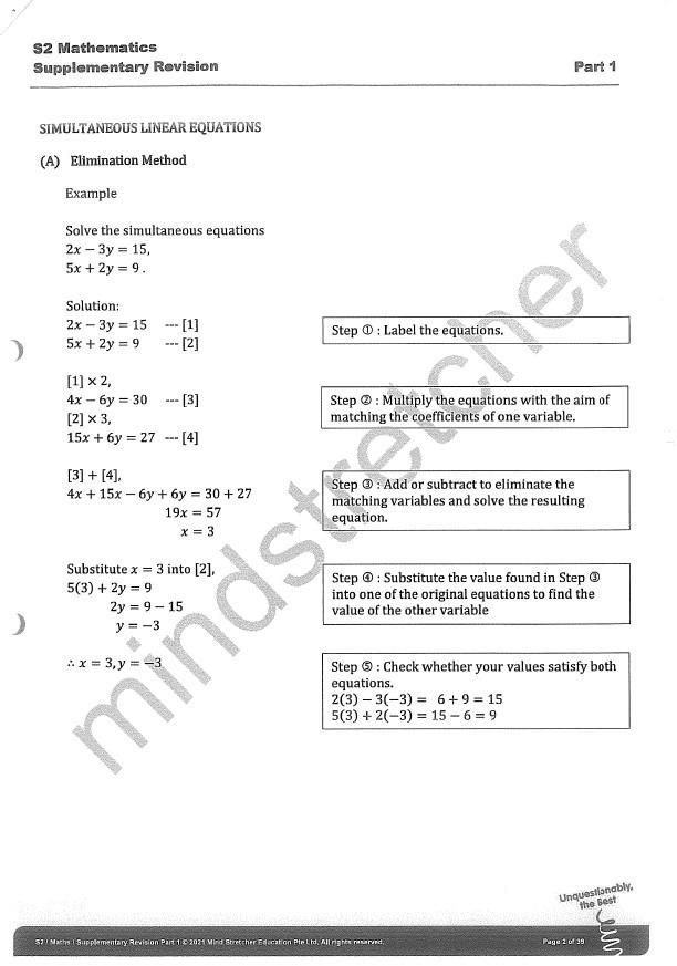 Sec 2 Math MindStretcher / Secondary 2 Mathematics notes and practices ...