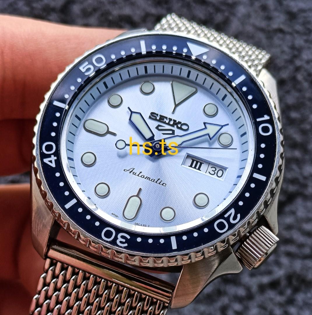 Seiko 5 Ice Blue Tuxedo 5KX Automatic Sports Watch SRPE77K1, Men's ...