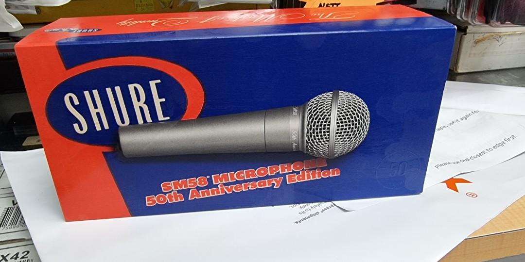 Shure SM58-50A Dynamic Cardioid Handheld Vocal Microphone Anniversary ...