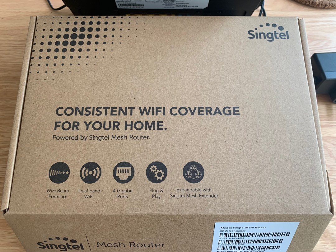 Singtel Mesh Router, Computers & Tech, Parts & Accessories, Networking ...